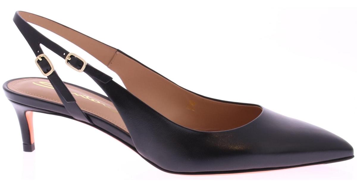 Zwarte Santoni slingbacks dames 71407 | Klijsen Schoenmode